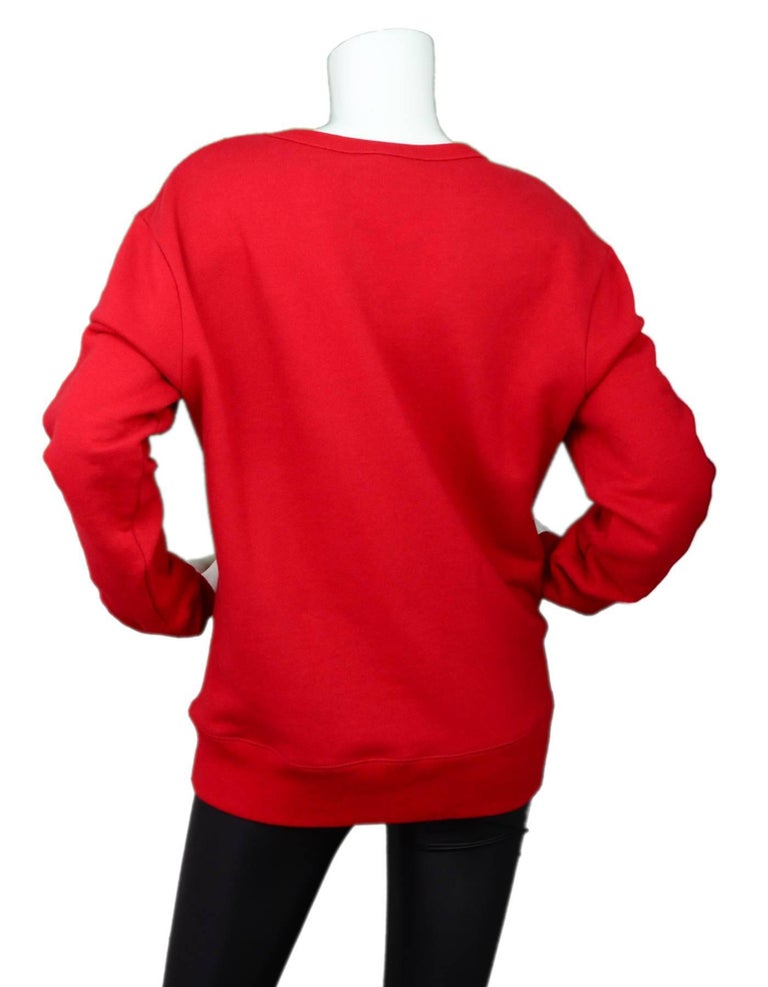 Gucci Men's Red GucciGhost Sweatshirt Sz L For Sale at 1stDibs | gucci ...