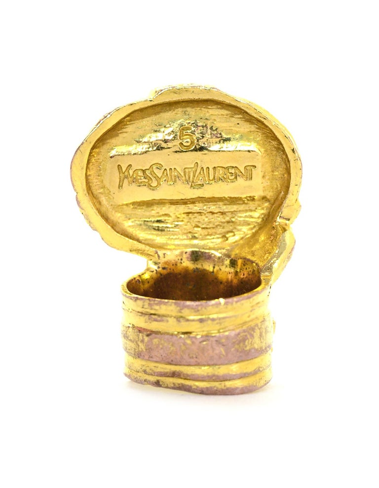 Yves Saint Laurent YSL Gold/Blue Arty Cocktail Ring For Sale at 1stDibs ...