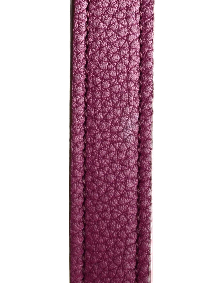 Celine Raspberry Drummed Leather Calfskin Nano Luggage Tote Crossbody ...