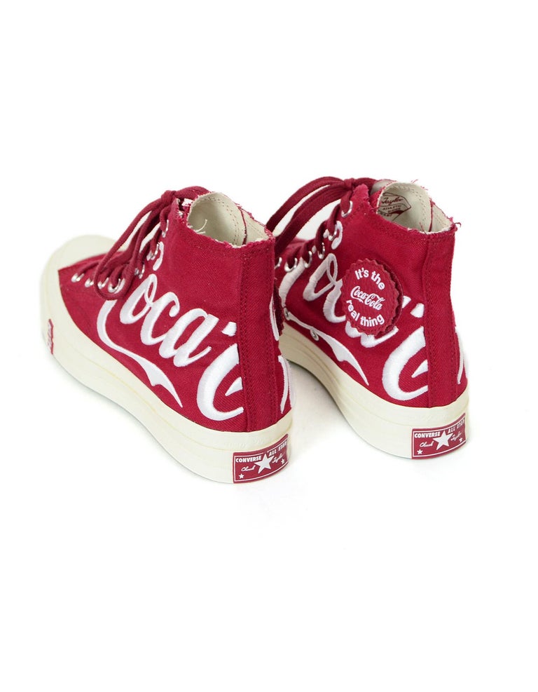 Converse x Kith 2018 NEW Coca-Cola Red High Top Denim Chuck 70 Sneakers ...