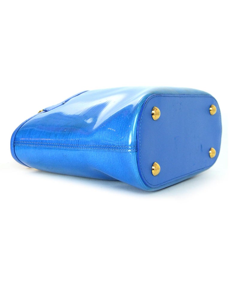 Louis Vuitton Blue Vinyl Epi Plage Leather Mini Lagoon Bay Bucket ...
