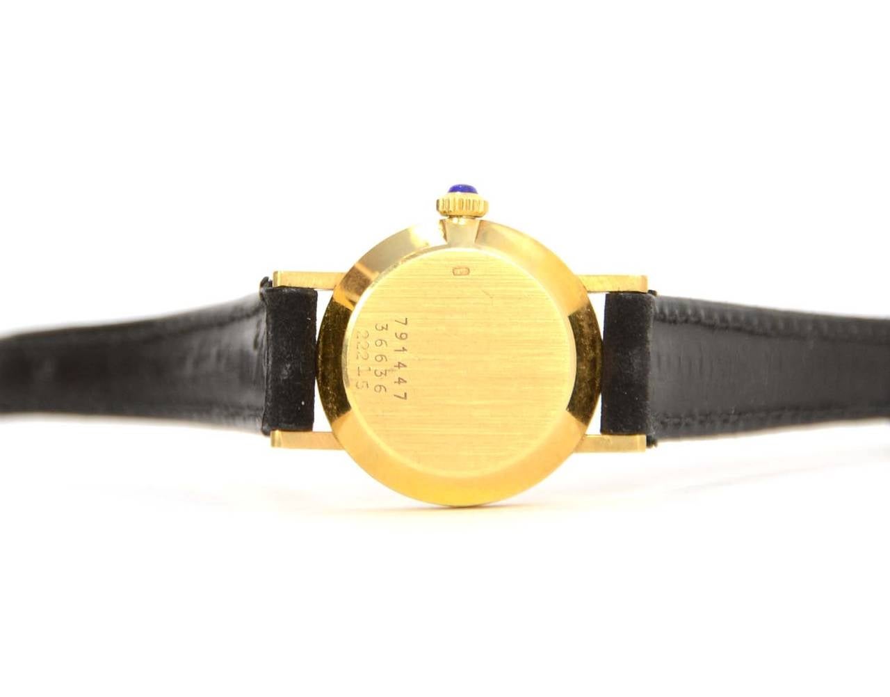 CARTIER Round 18k Gold Face Watch at 1stDibs