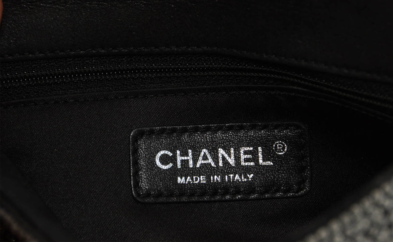 CHANEL 2014 Dark Grey Crystal Mini Classic Flap Evening Bag For Sale at ...