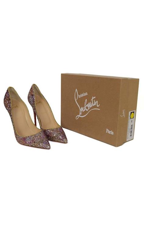 Christian Louboutin Rosette and Gold Glitter 'So Kate 120' Pumps sz 40 ...
