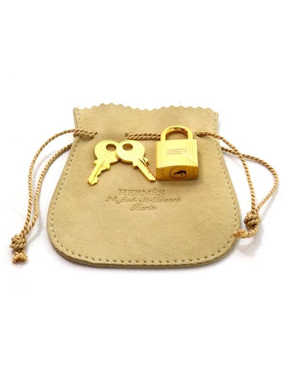 Hermes Small Gold Padlock and Keys at 1stDibs | hermes gold lock and ...