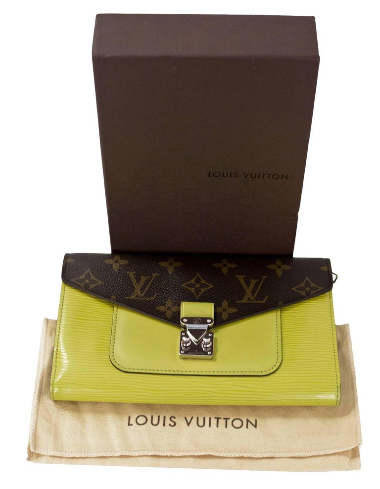 Louis Vuitton Monogram and Pistache Yellow Epi Marie Rose Wallet with ...