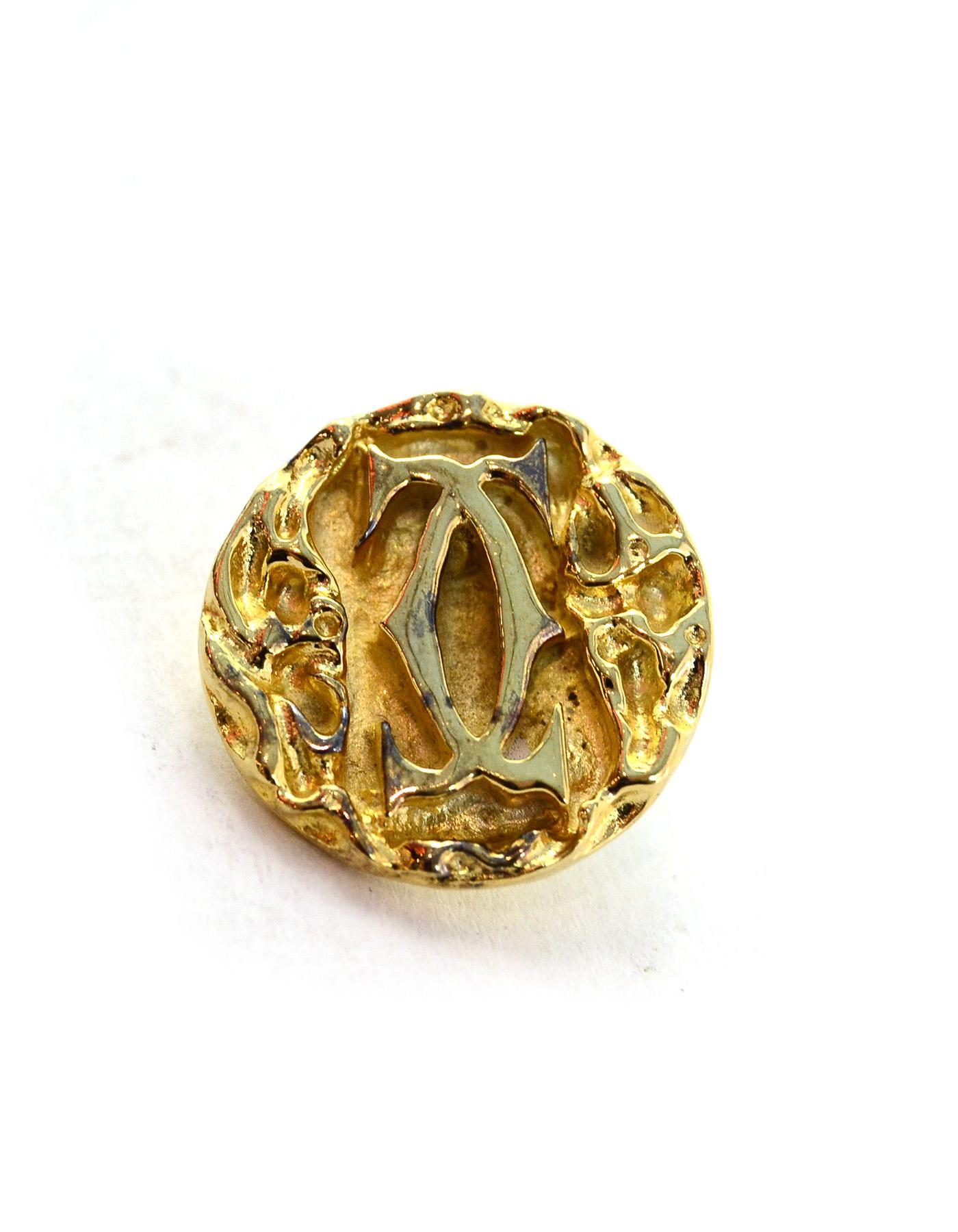 Cartier Set of 8 Vermeil Goldtone Logo Shank Buttons in Box For Sale at ...