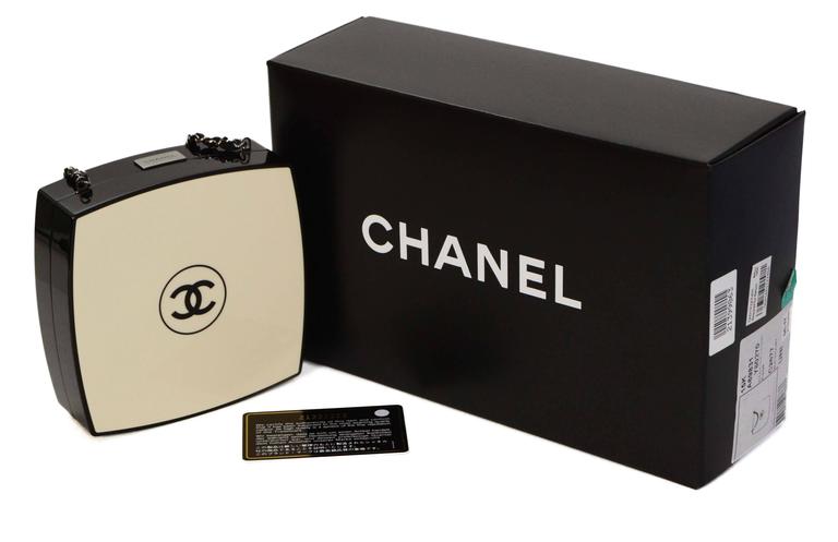Chanel Rare 2015 Runway Beige and Black Compact Clutch Bag rt. $8,500 ...
