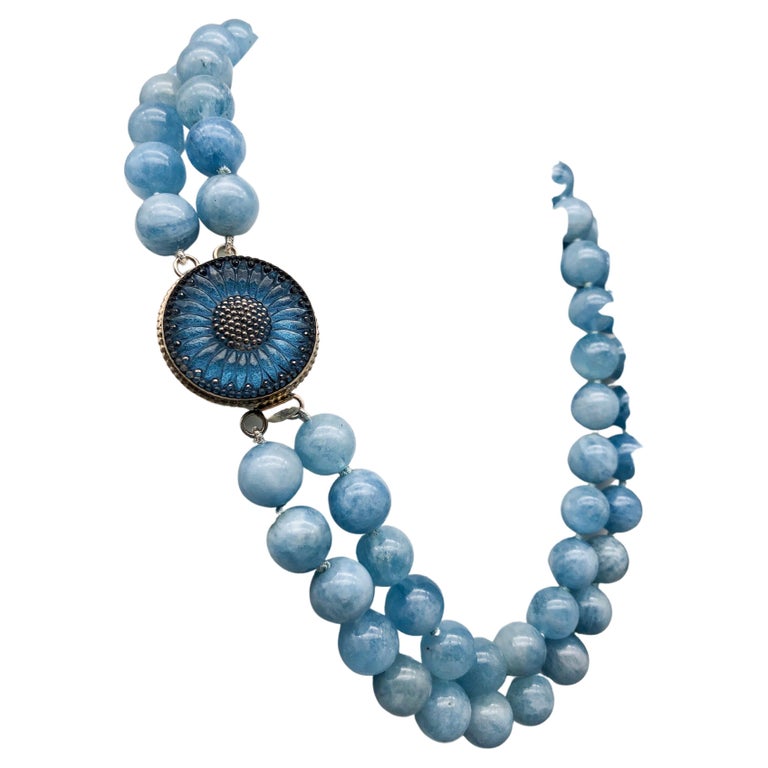 A.Jeschel Double strand of intensely Blue Beryl is just plain beautiful ...