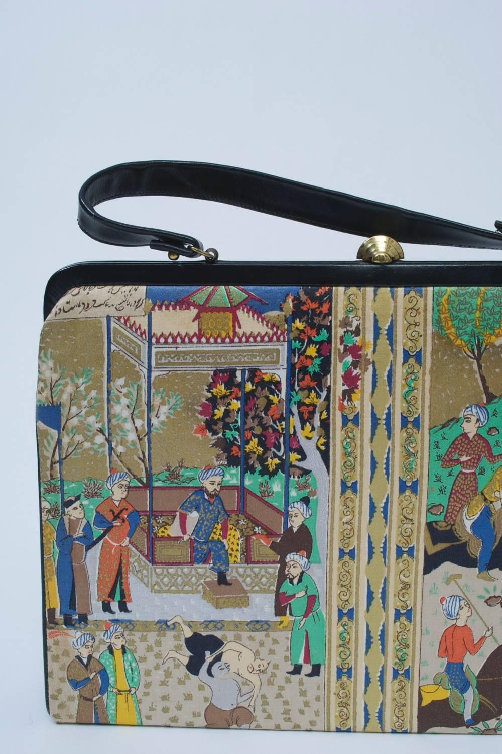 1960s Scenic Persian Handbag at 1stDibs