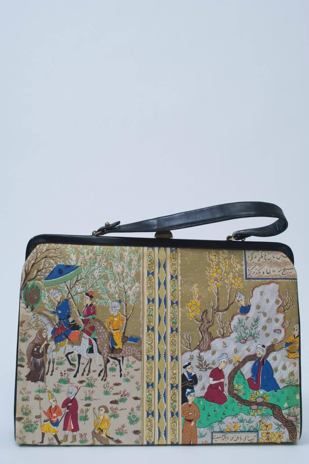 1960s Scenic Persian Handbag at 1stDibs