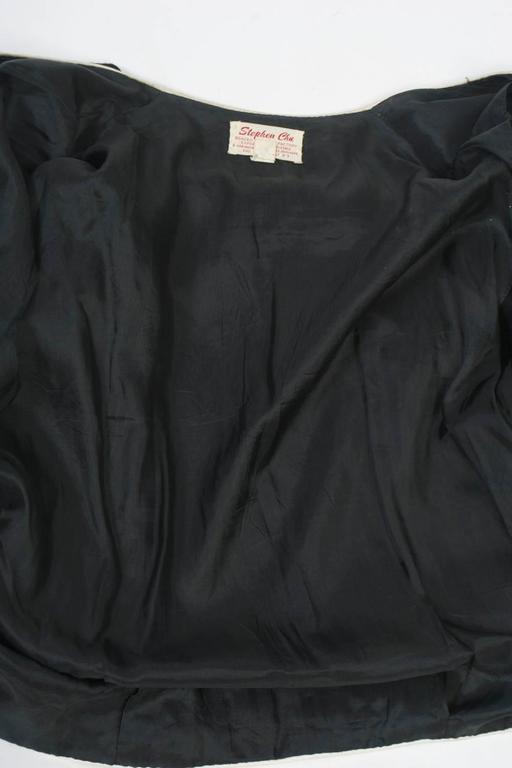 Black Cadigan with White Beading at 1stDibs