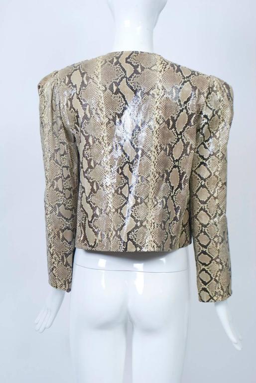 Snakeskin Cropped Jacket at 1stDibs | cropped snakeskin jacket