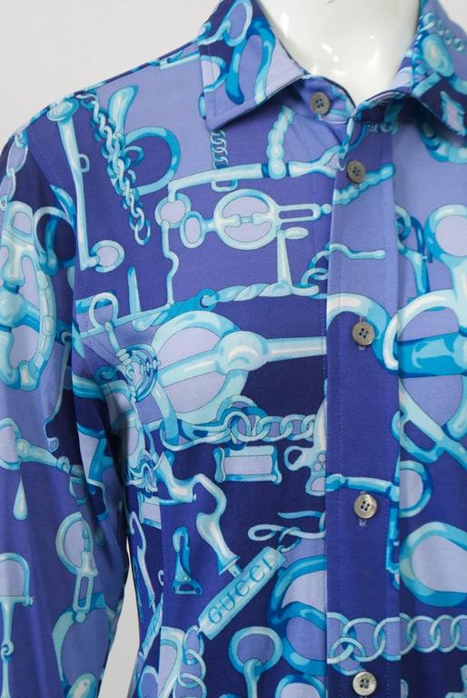 Gucci Print Blouse at 1stDibs