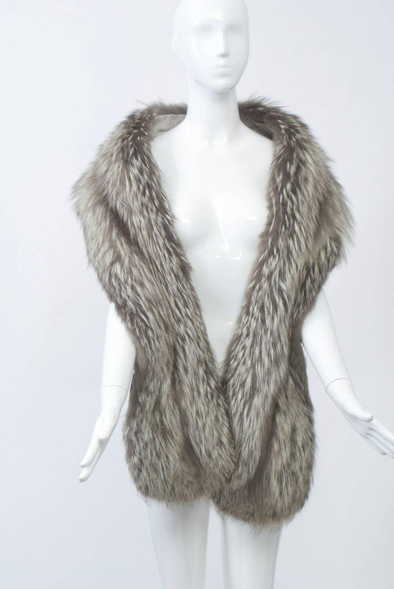 Silver Fox Stole For Sale at 1stdibs