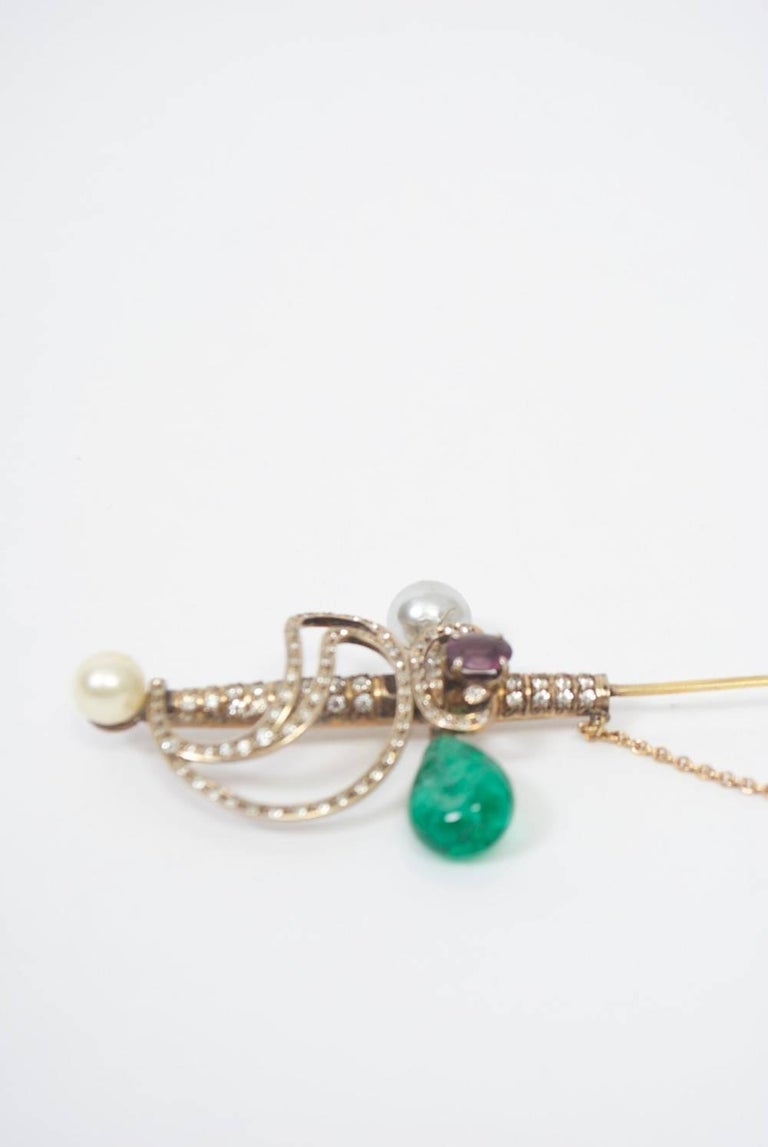 Sword-Shaped Stick Pin, France at 1stDibs