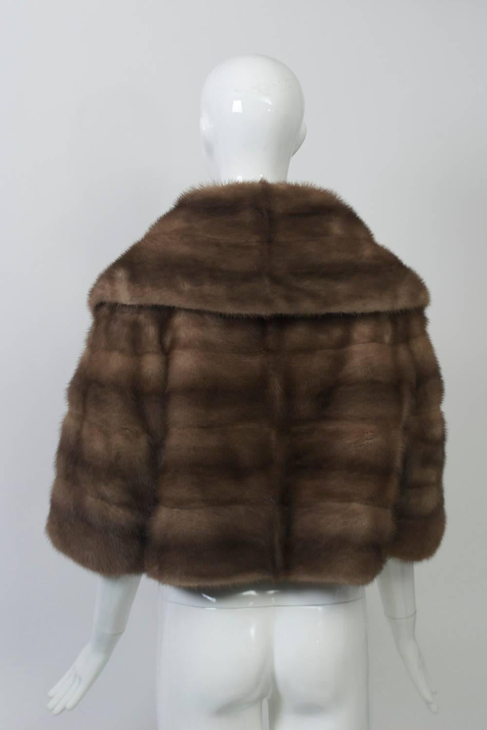Vintage Cropped Mink Jacket at 1stDibs