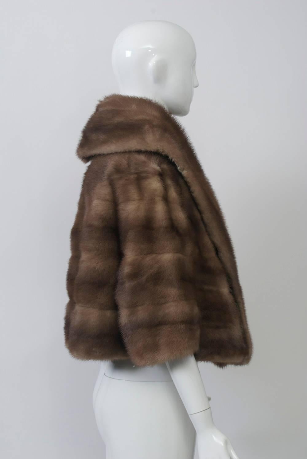 Vintage Cropped Mink Jacket at 1stDibs