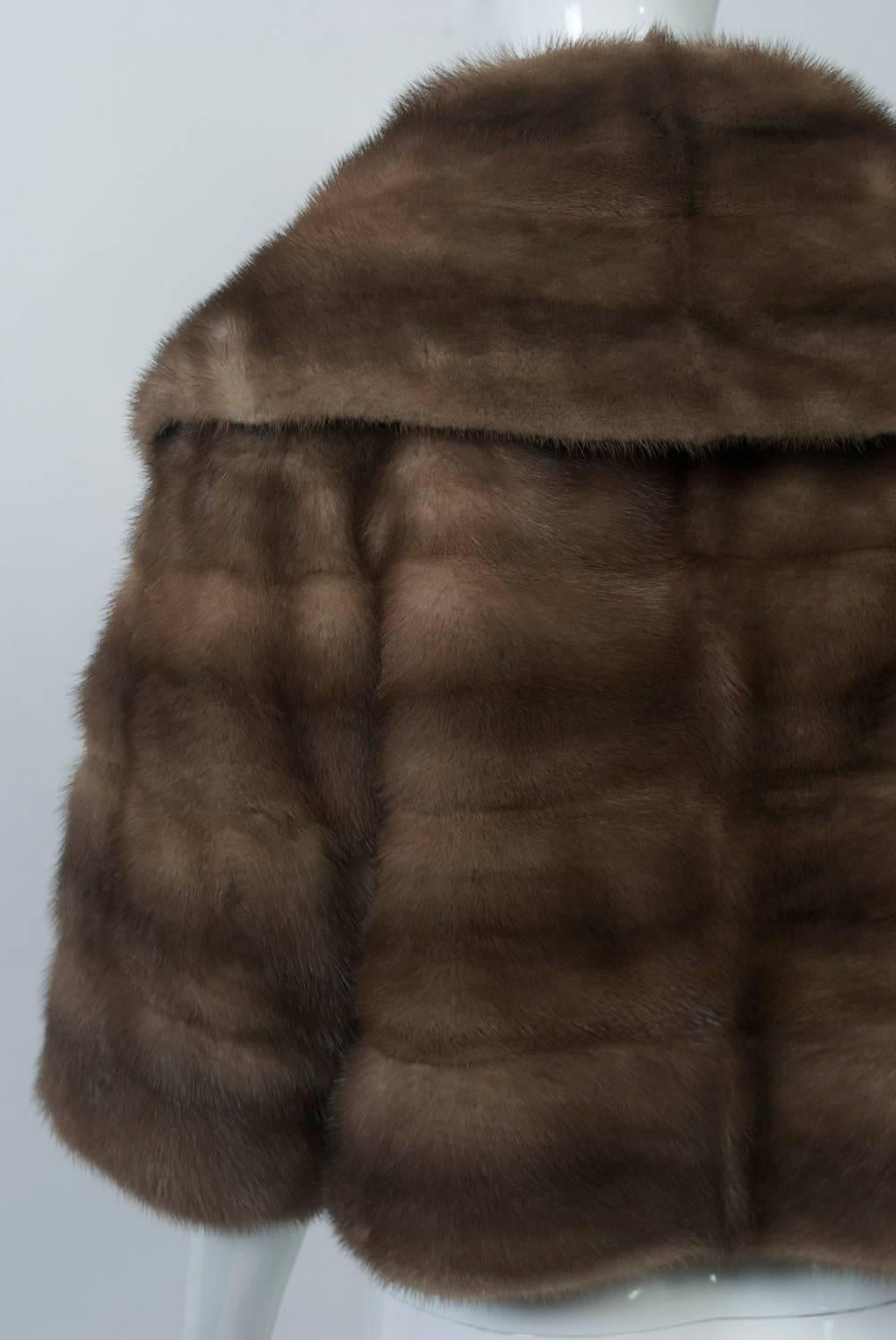Vintage Cropped Mink Jacket at 1stDibs
