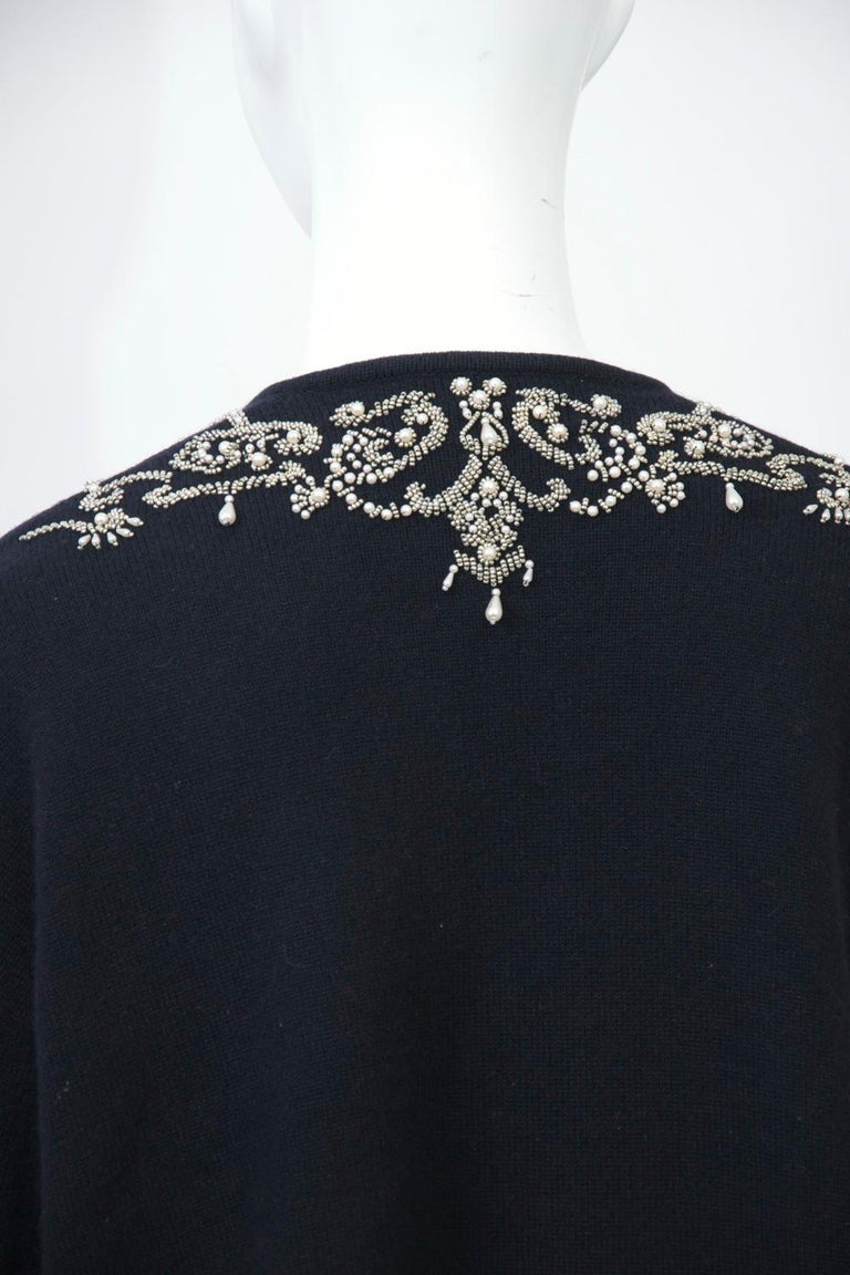 Donna Karan Beaded Cashmere Sweater For Sale at 1stDibs