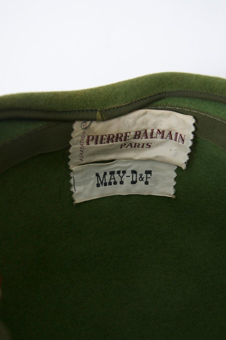 Pierre Balmain Design Vintage Hat at 1stDibs | balmain hat