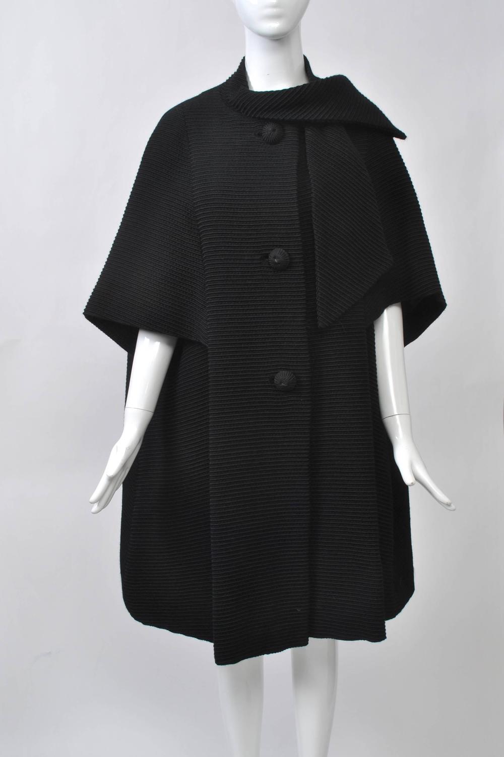 1960s Cape-Style Coat at 1stdibs