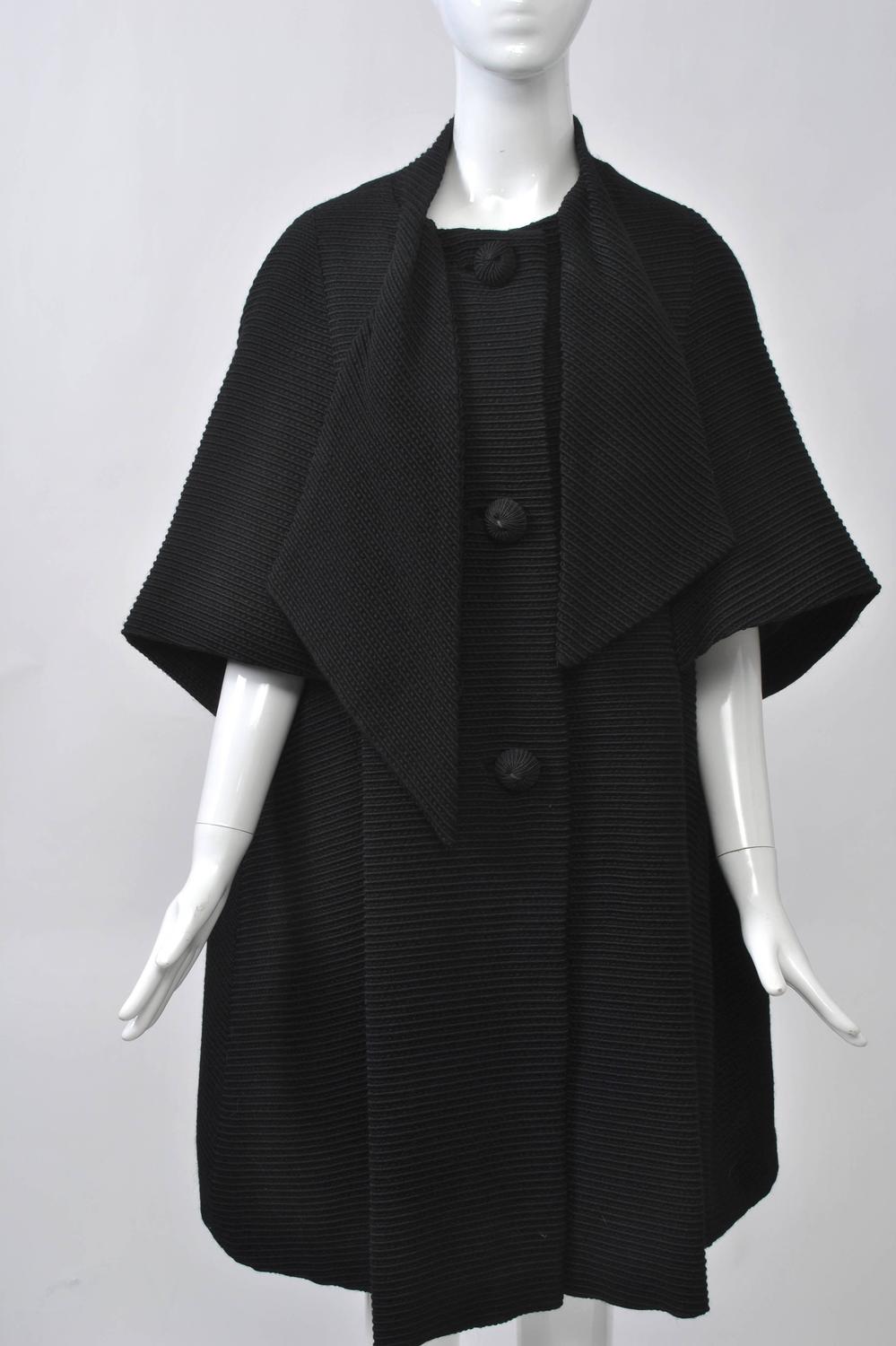 1960s Cape-Style Coat at 1stdibs