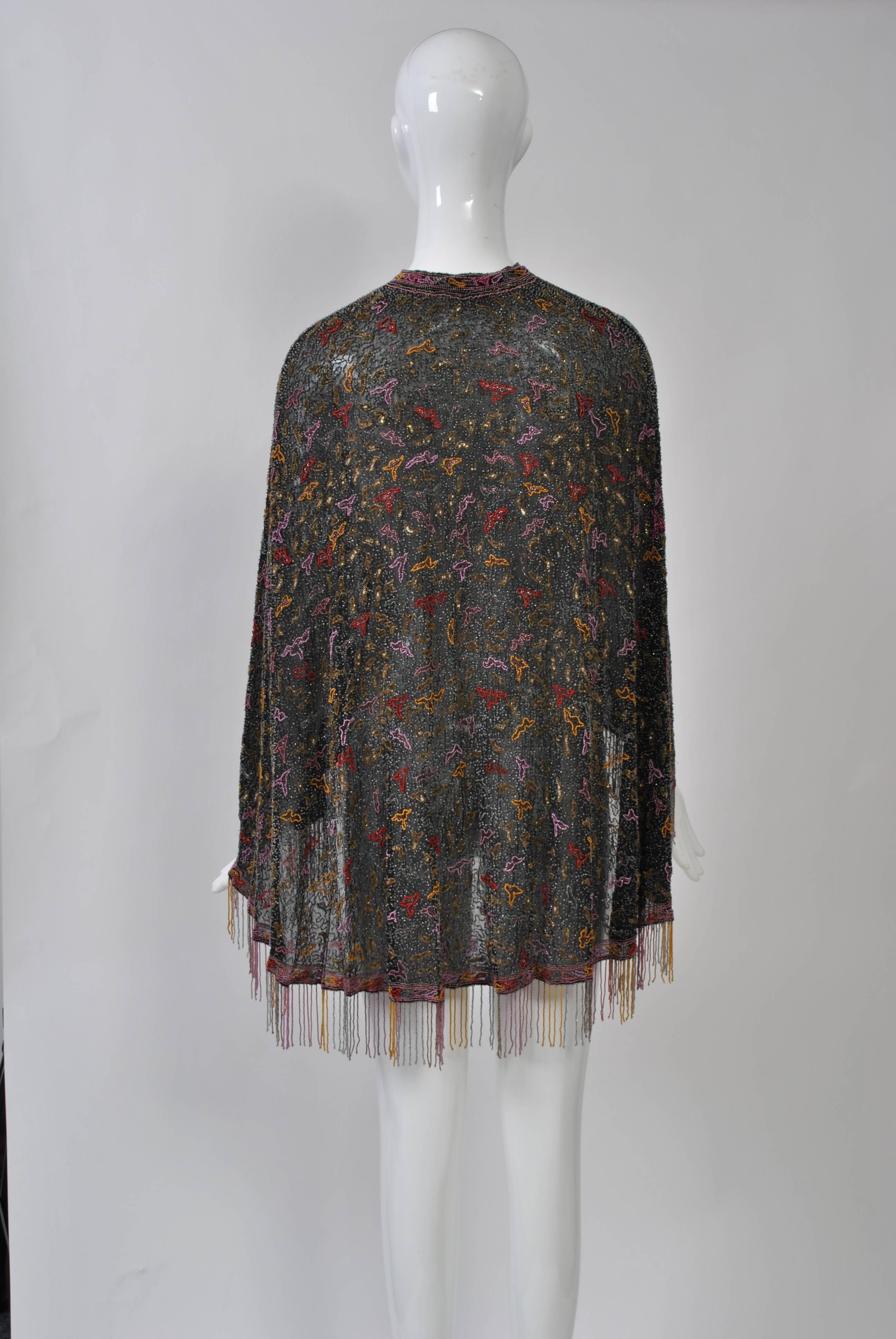 Rare Art Deco Beaded Cape For Sale at 1stDibs | art deco capelet, art ...