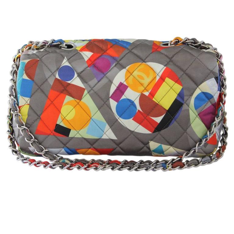 Chanel Limited Edition Multicolor Nylon Quilted Shoulder Bag Purse No ...