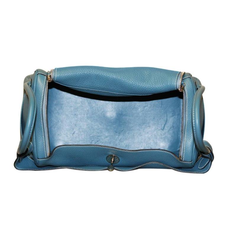 Hermes Lindy 34 Blue Jean Taurillon Clemence Shoulder Bag at 1stDibs ...