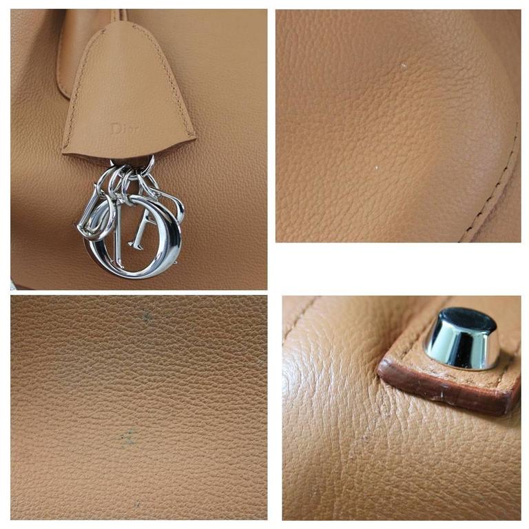 Christian Dior Open Bar Saddle Grained Leather SHW Tote Bag at 1stDibs ...