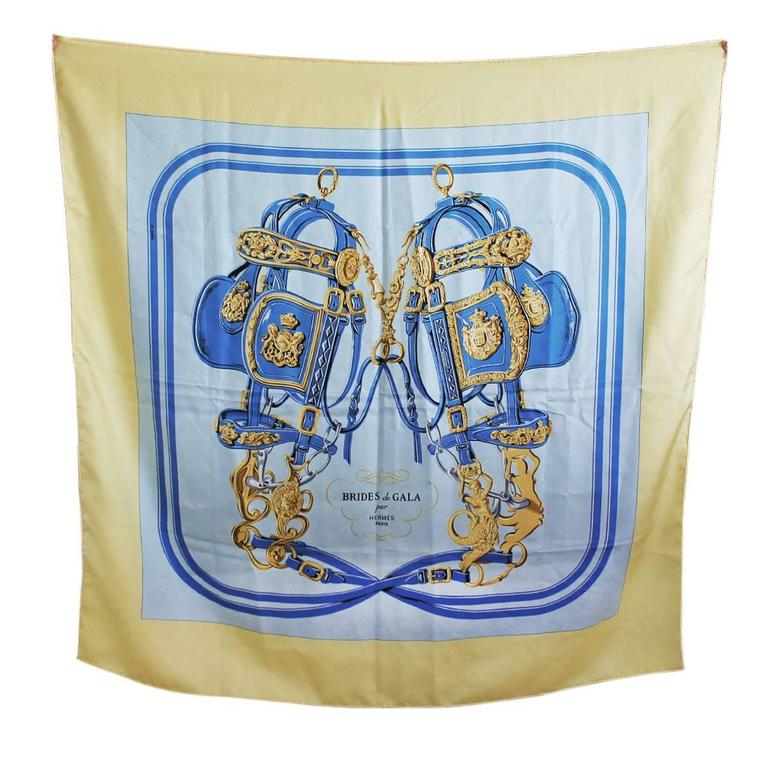 Hermes 100% Silk Brides de Gala Scarf For Sale at 1stdibs