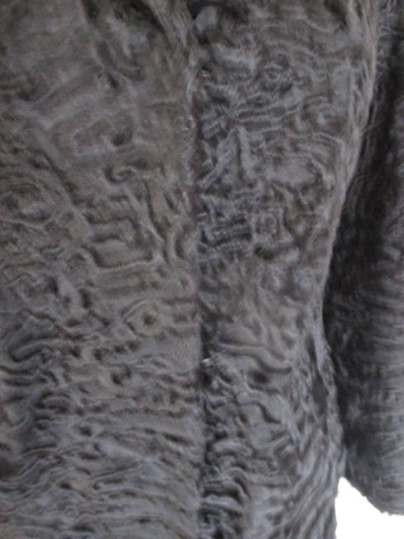 Black Swakara Persian Lamb Astrakhan Fur Coat at 1stDibs | swakara fur ...
