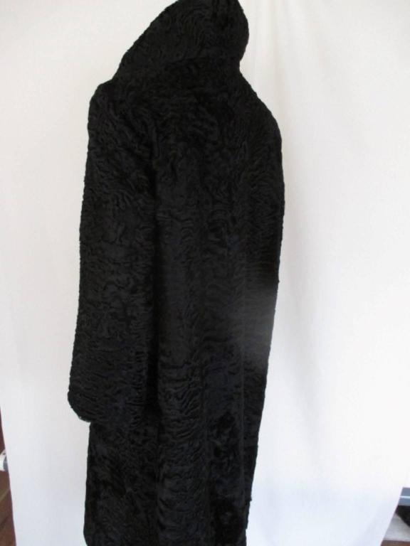 Black Swakara Persian Lamb Astrakhan Fur Coat at 1stDibs | swakara fur ...