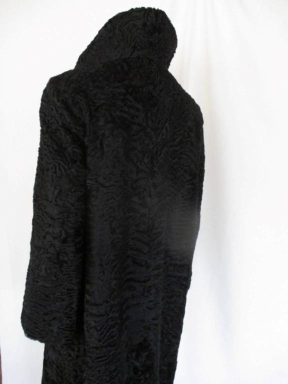 Black Swakara Persian Lamb Astrakhan Fur Coat at 1stDibs | swakara fur ...