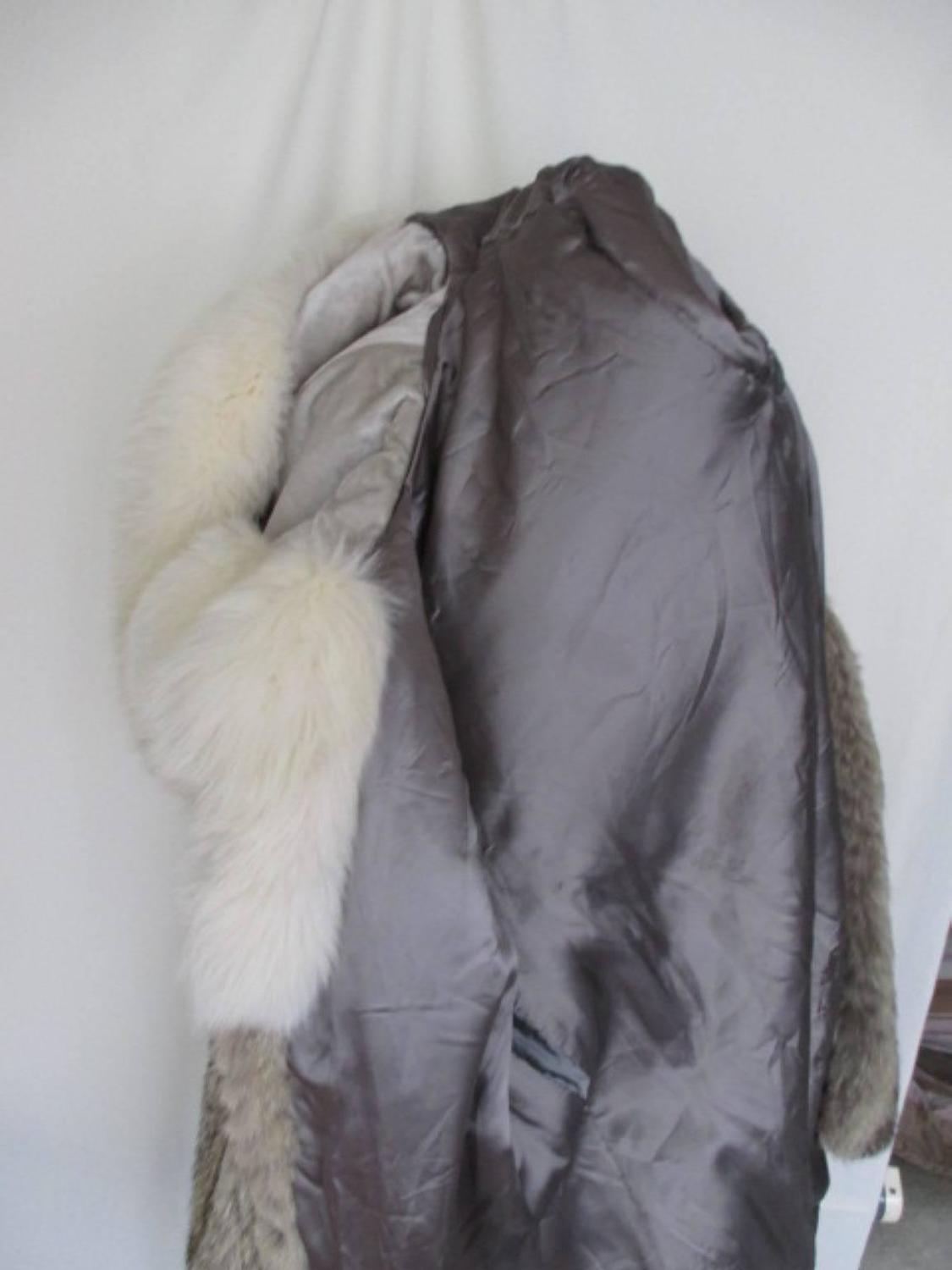 rare wolf/coyote fur coat with huge hood at 1stdibs