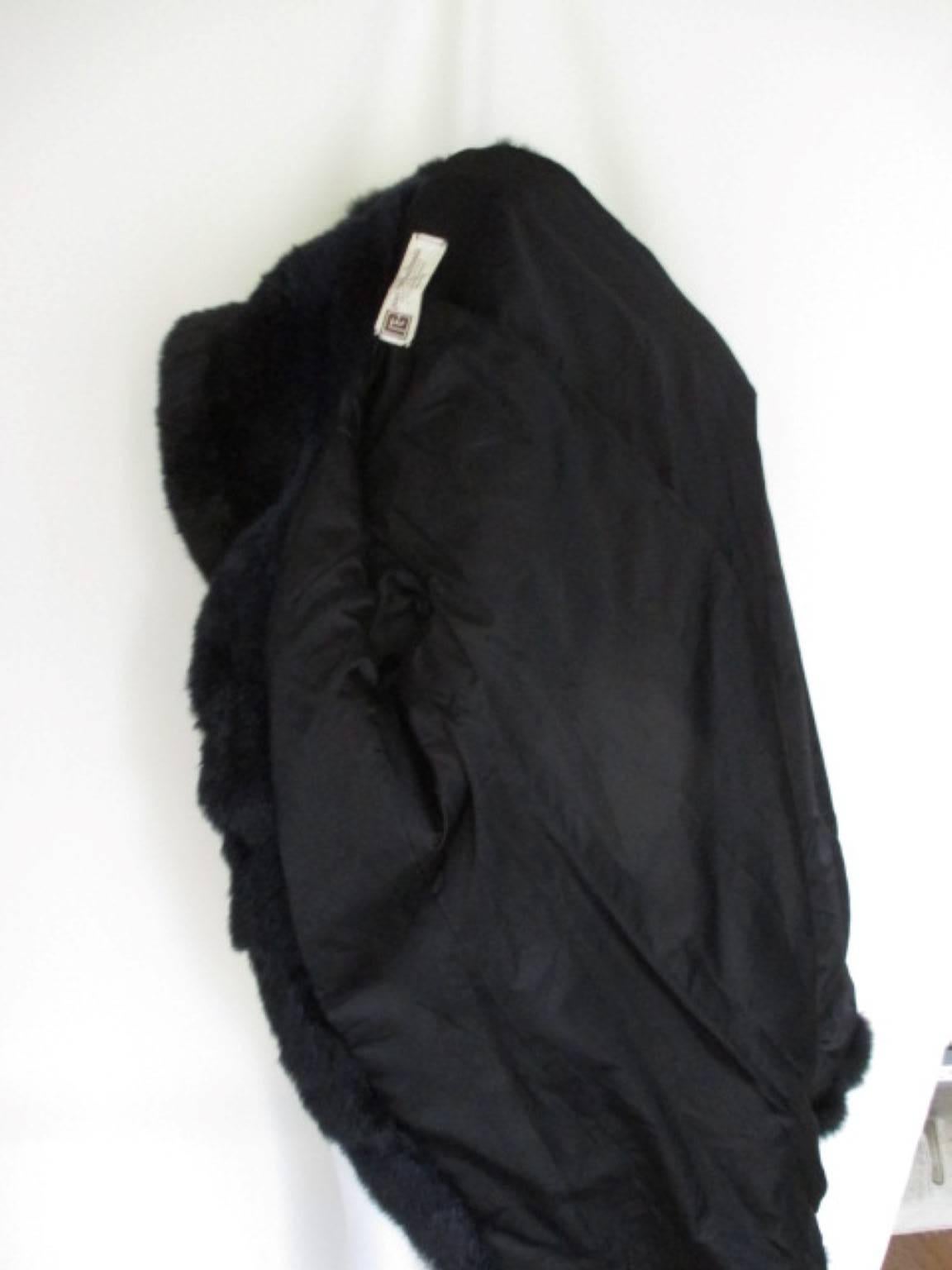 Pierre Balmain Dark Blue Fur Coat For Sale at 1stDibs | balmain fur ...