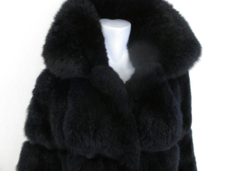 Pierre Balmain Dark Blue Fur Coat For Sale at 1stDibs | balmain fur ...