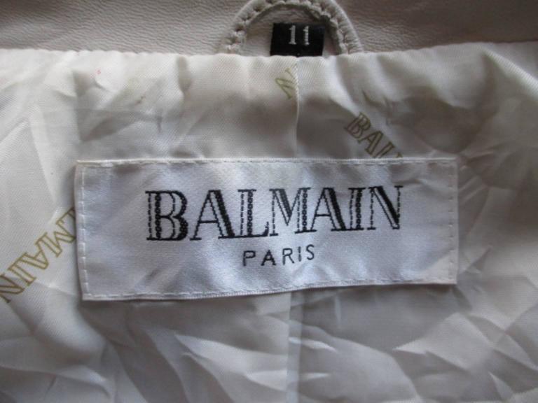 Balmain Paris Soft Leather Jacket For Sale at 1stDibs