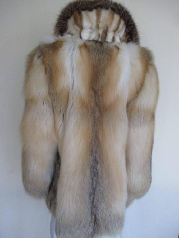 excellent golden island fox fur coat at 1stDibs