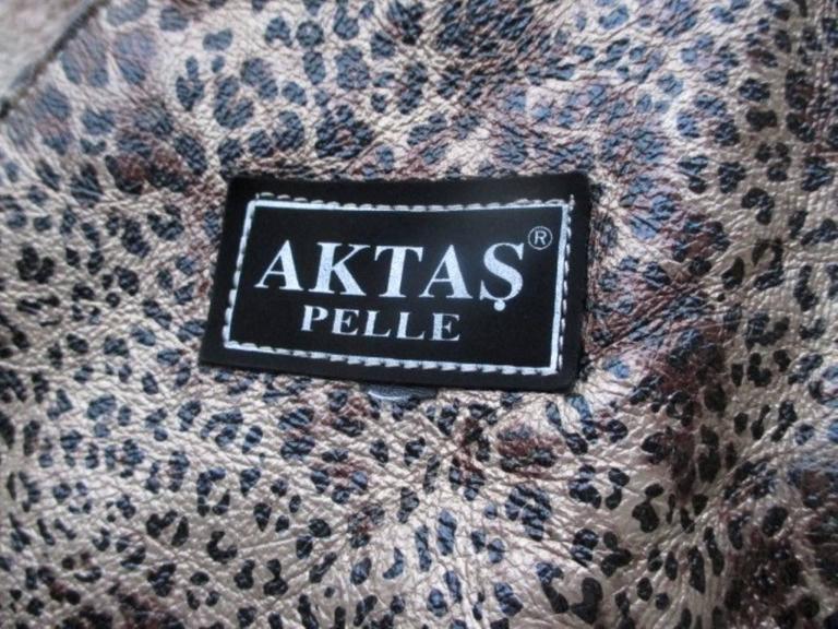 Metallic Leopard Print Shearling Coat with Fox Fur Hood at 1stDibs