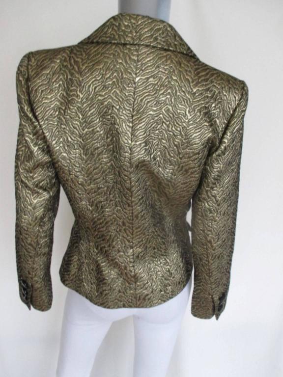 Yves Saint Laurent Gold Metallic Jacket at 1stDibs | saint laurent gold ...