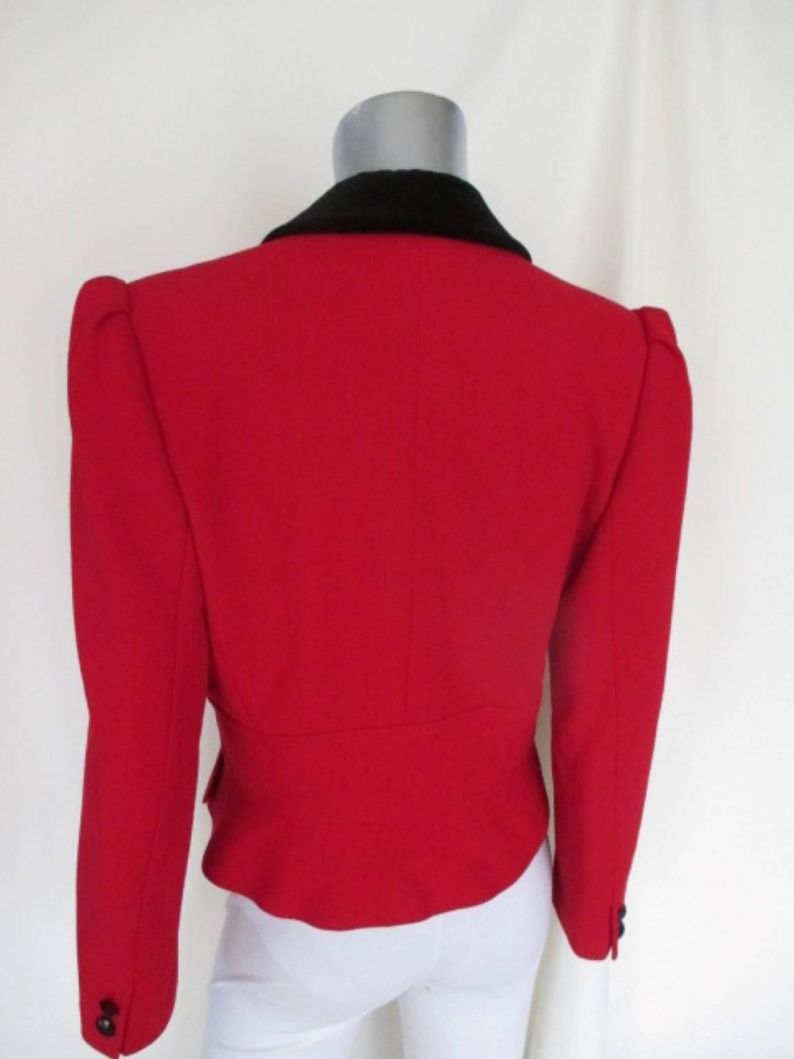 Valentino Red Short Jacket at 1stDibs | short red jacket, short red ...