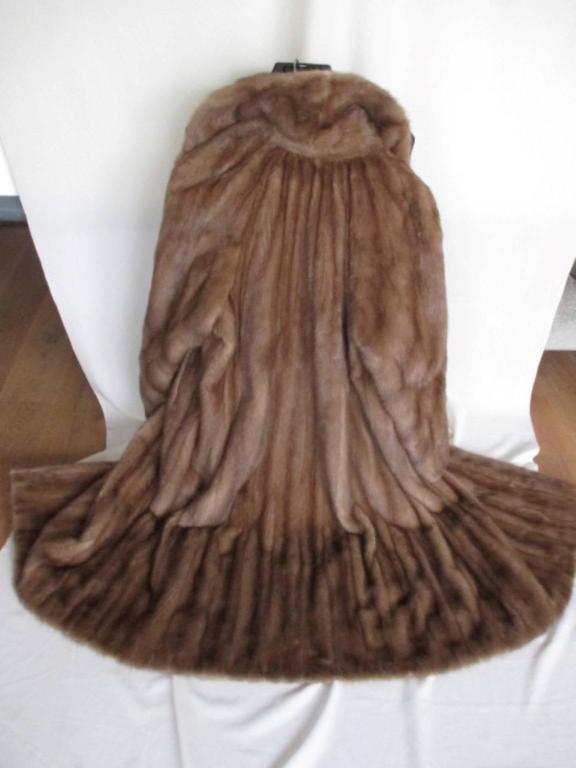 Saga Mink Fur Coat with Embroidered Lining For Sale at 1stDibs