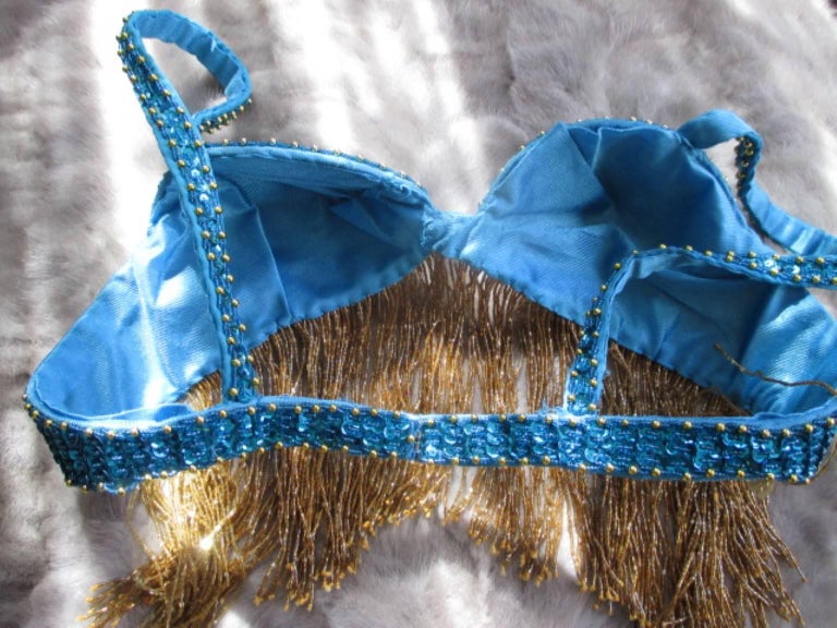 sequin fringe show bra at 1stDibs