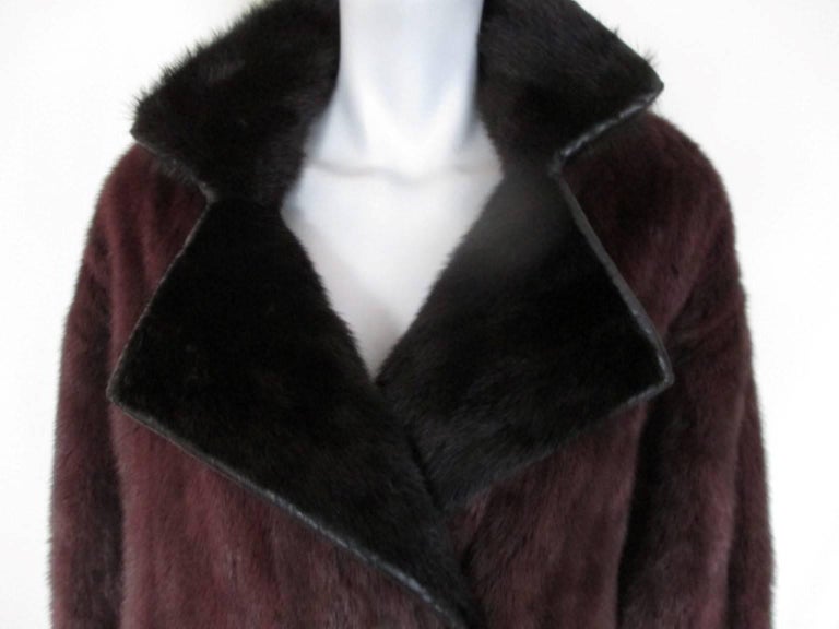 Purple Black Mink Fur Coat For Sale at 1stDibs | purple mink coat ...