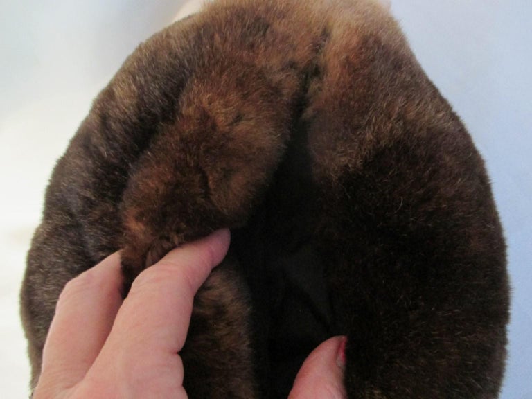 vintage Chinchilla fur muff bag For Sale at 1stDibs