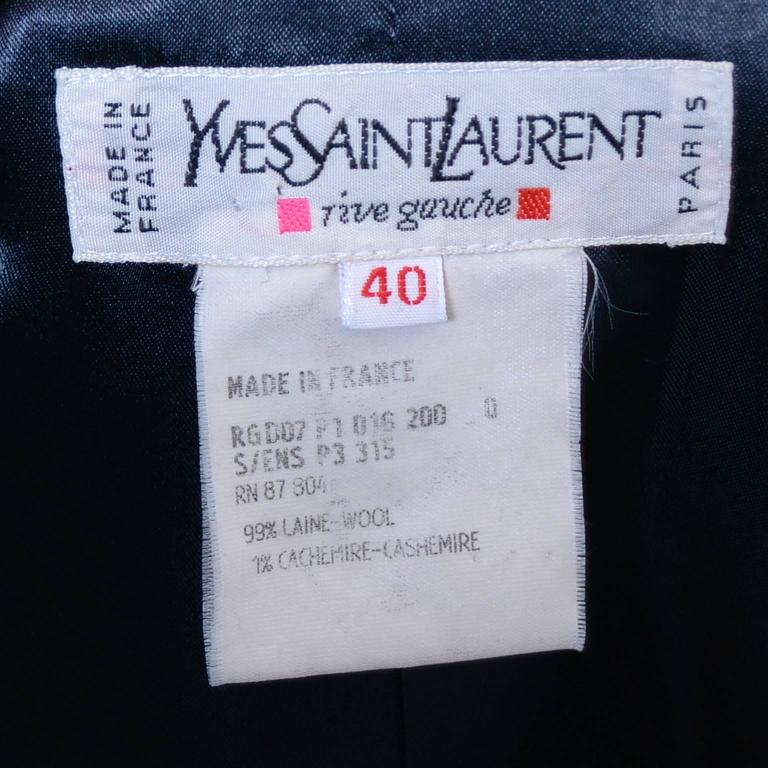 Yves Saint Laurent YSL Vintage Pinstripe Trouser Pant Suit in Cashmere ...