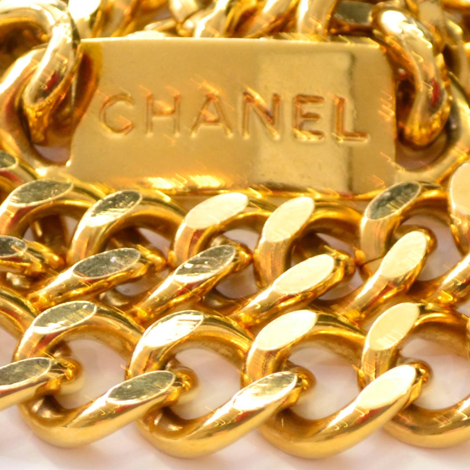 Chanel Heavy Gold Chain Belt Coin Medallion As New in Original Bag at ...
