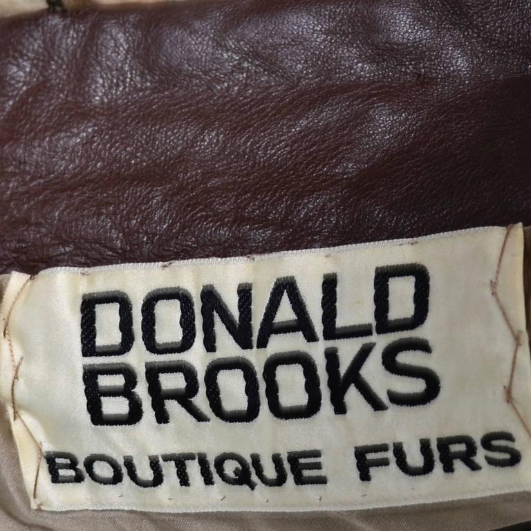 Donald Brooks Boutique Furs Vintage Trench Coat Mink Collar Leather ...